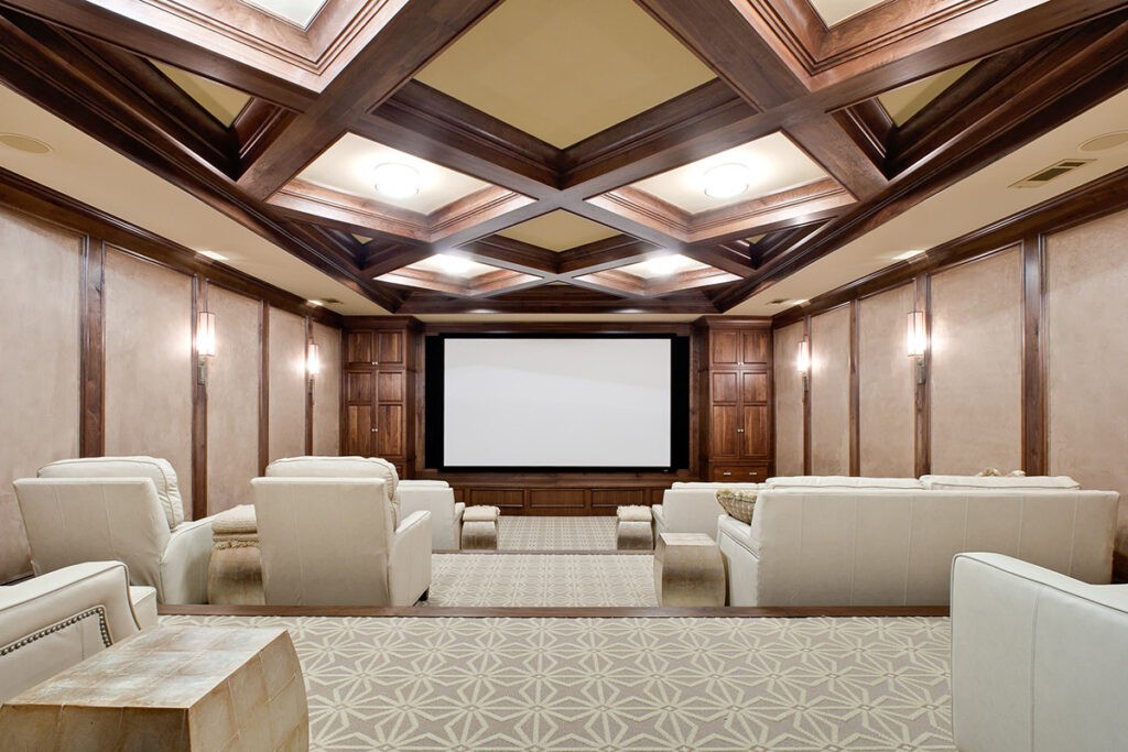 home theater ceiling treatment | Interior Design Ideas