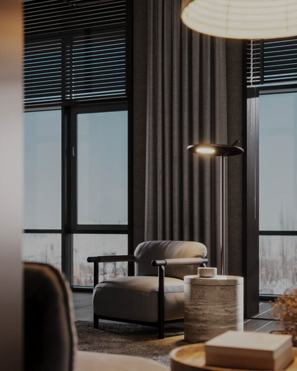 Dark Interiors With Stylish Sparks Of Interest