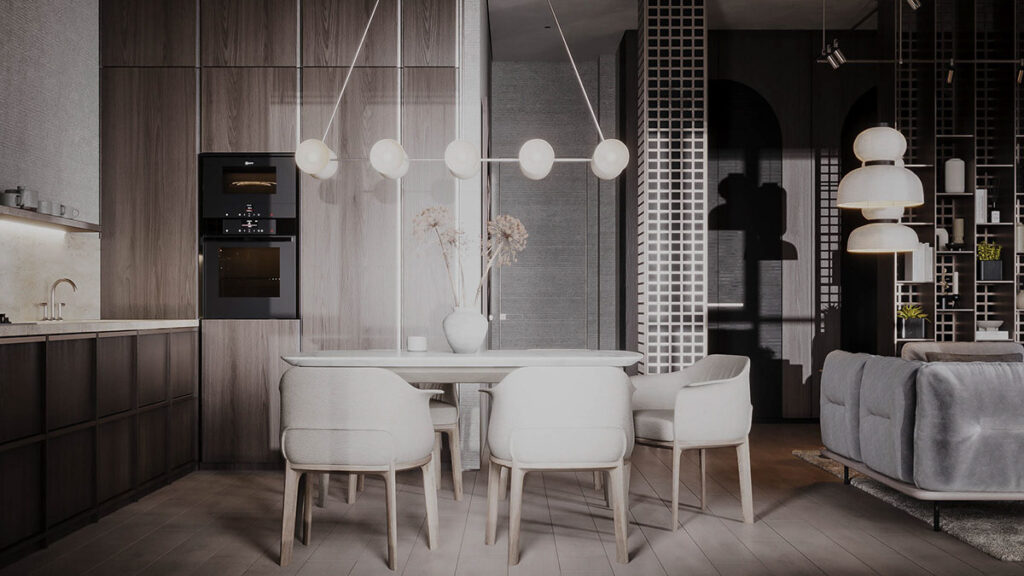 Dark Interiors With Stylish Sparks Of Interest