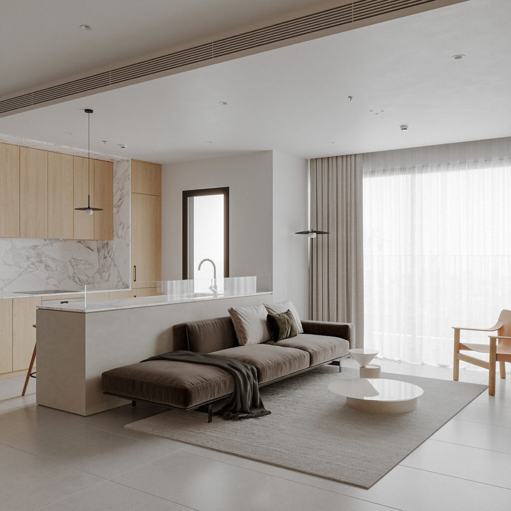 Four Fresh Living Room Looks With Marble And Wood Decor