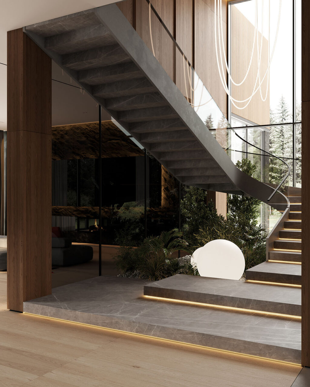 staircase courtyard | Interior Design Ideas