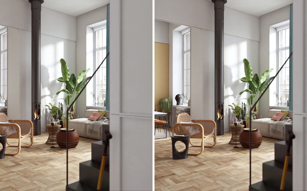 Eclectic Apartment Interiors With Serious Workspaces