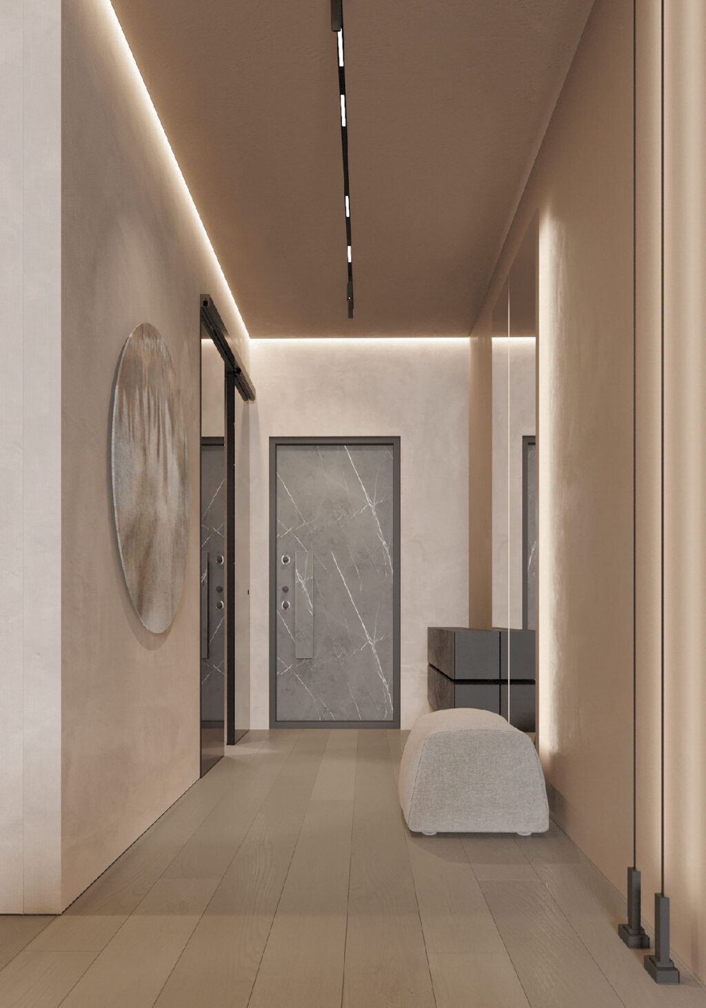 Gorgeous Modern Interiors With Gray Marble Accents