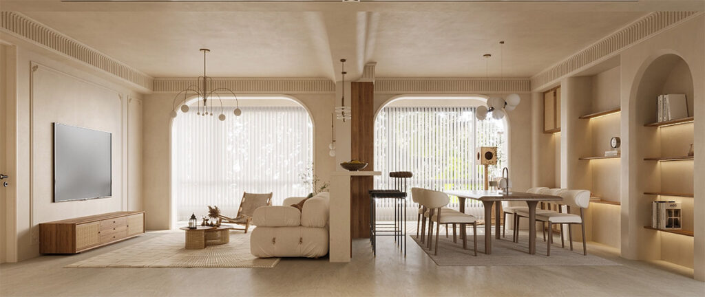 Exemplary Beige Interiors With Sunny Dispositions