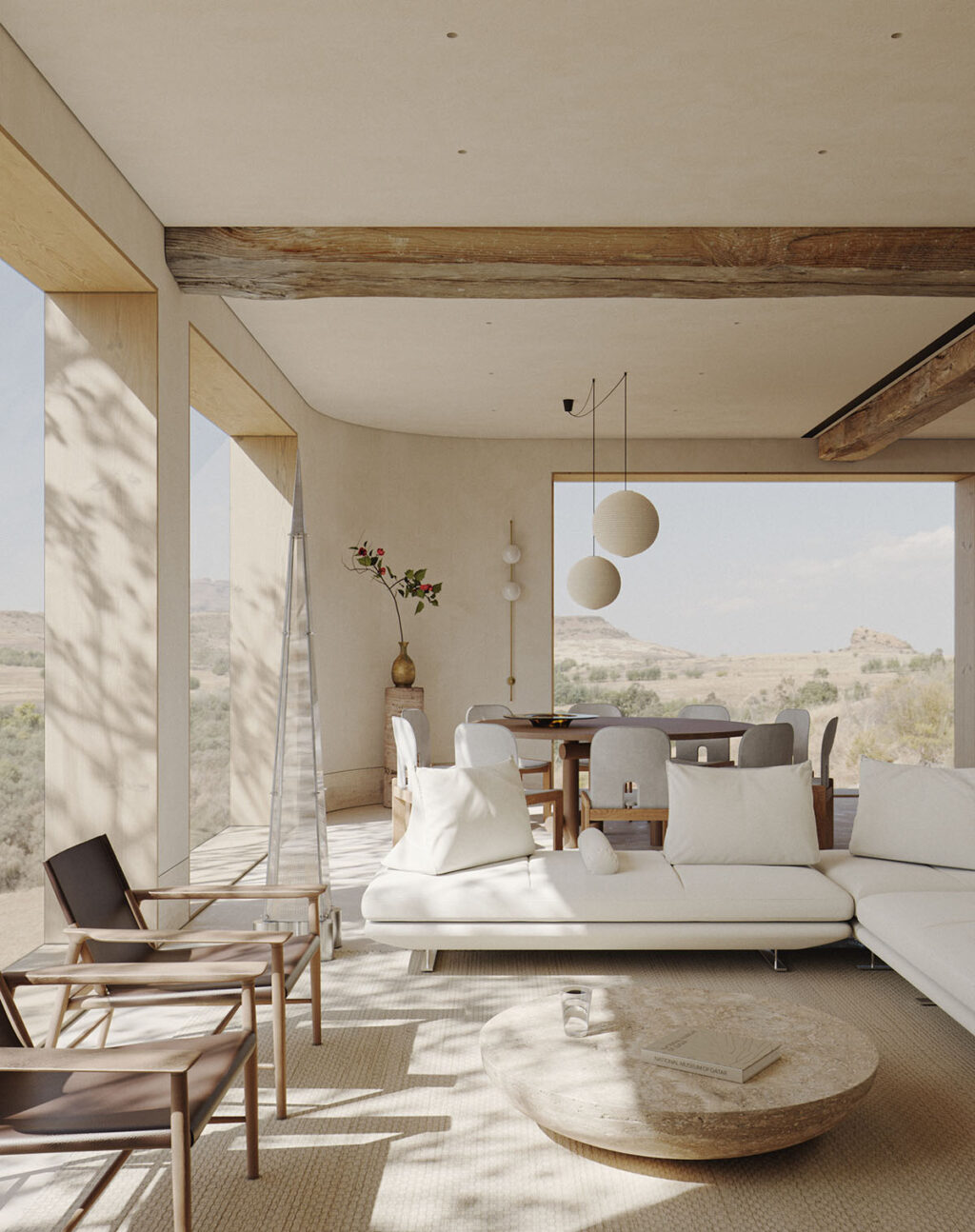 Exemplary Beige Interiors With Sunny Dispositions