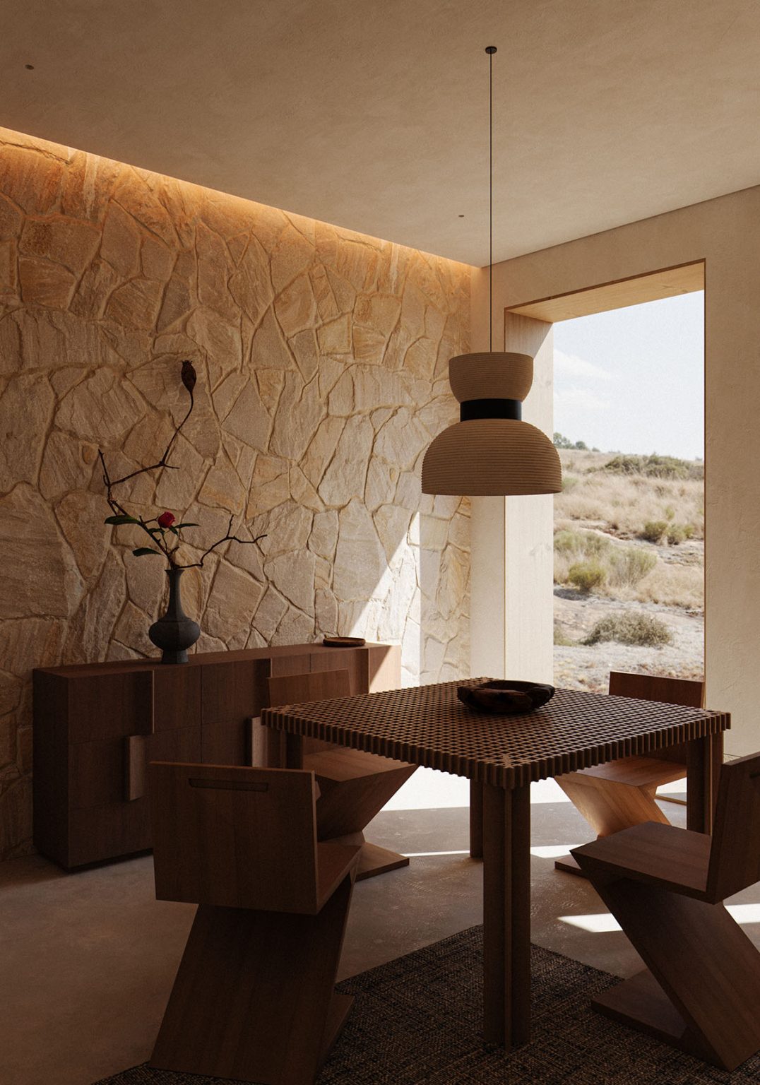 rustic feature wall | Interior Design Ideas