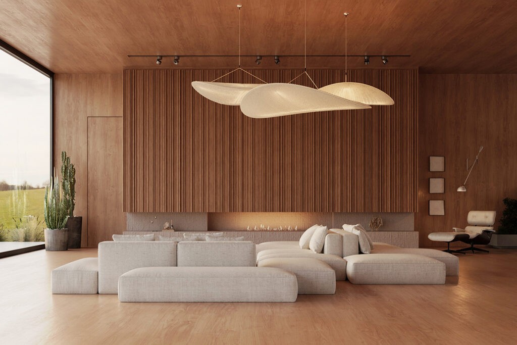 accent wall wood panels | Interior Design Ideas