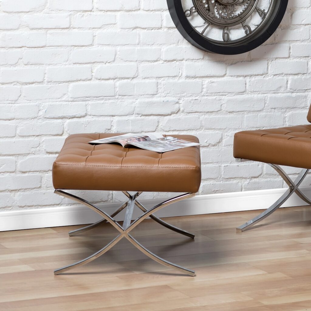 51 Leather & Faux Leather Ottomans with Designer Appeal