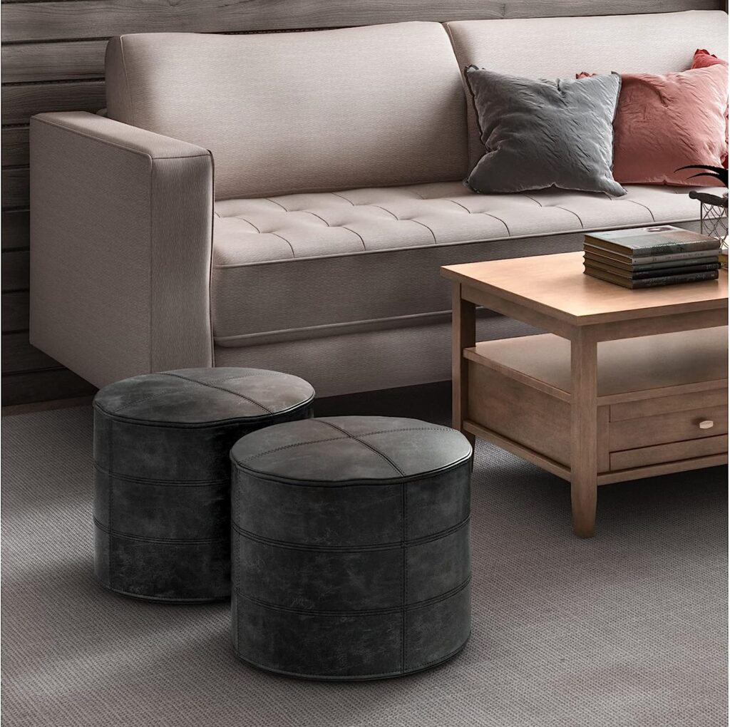 51 Leather & Faux Leather Ottomans with Designer Appeal
