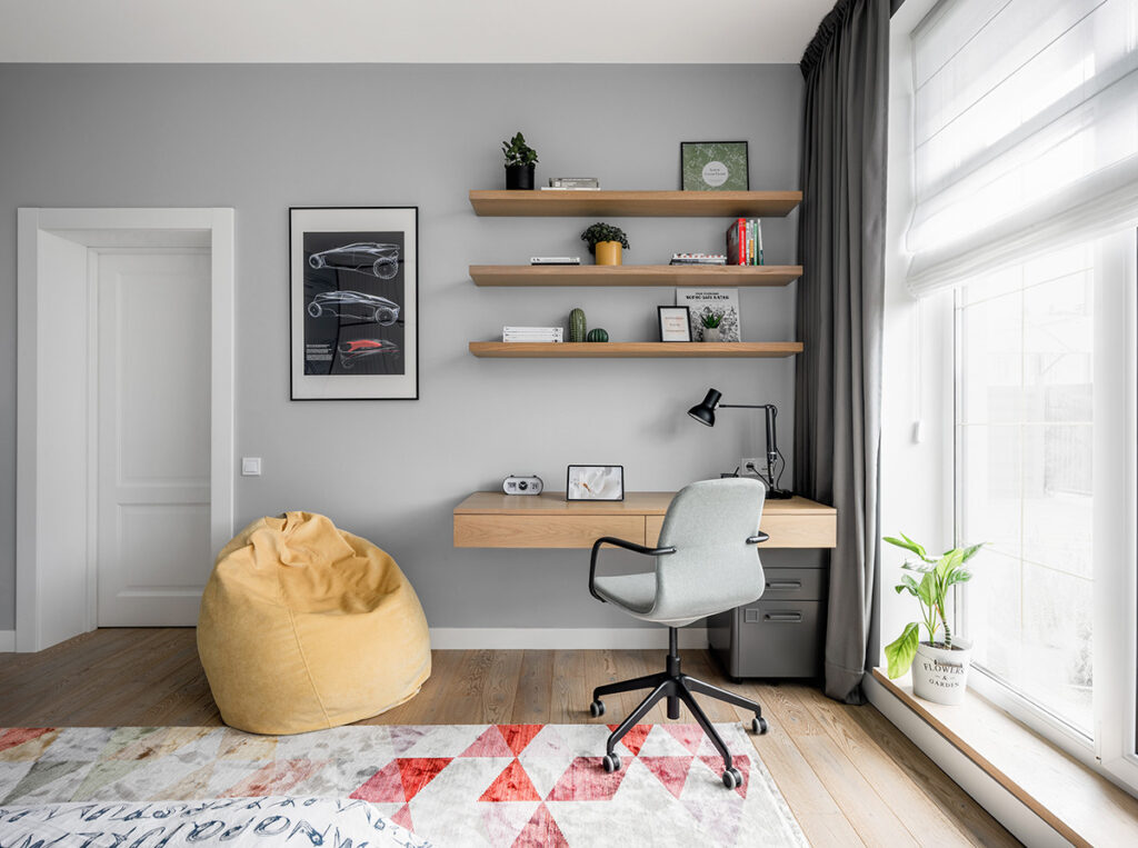 gray home office decor | Interior Design Ideas