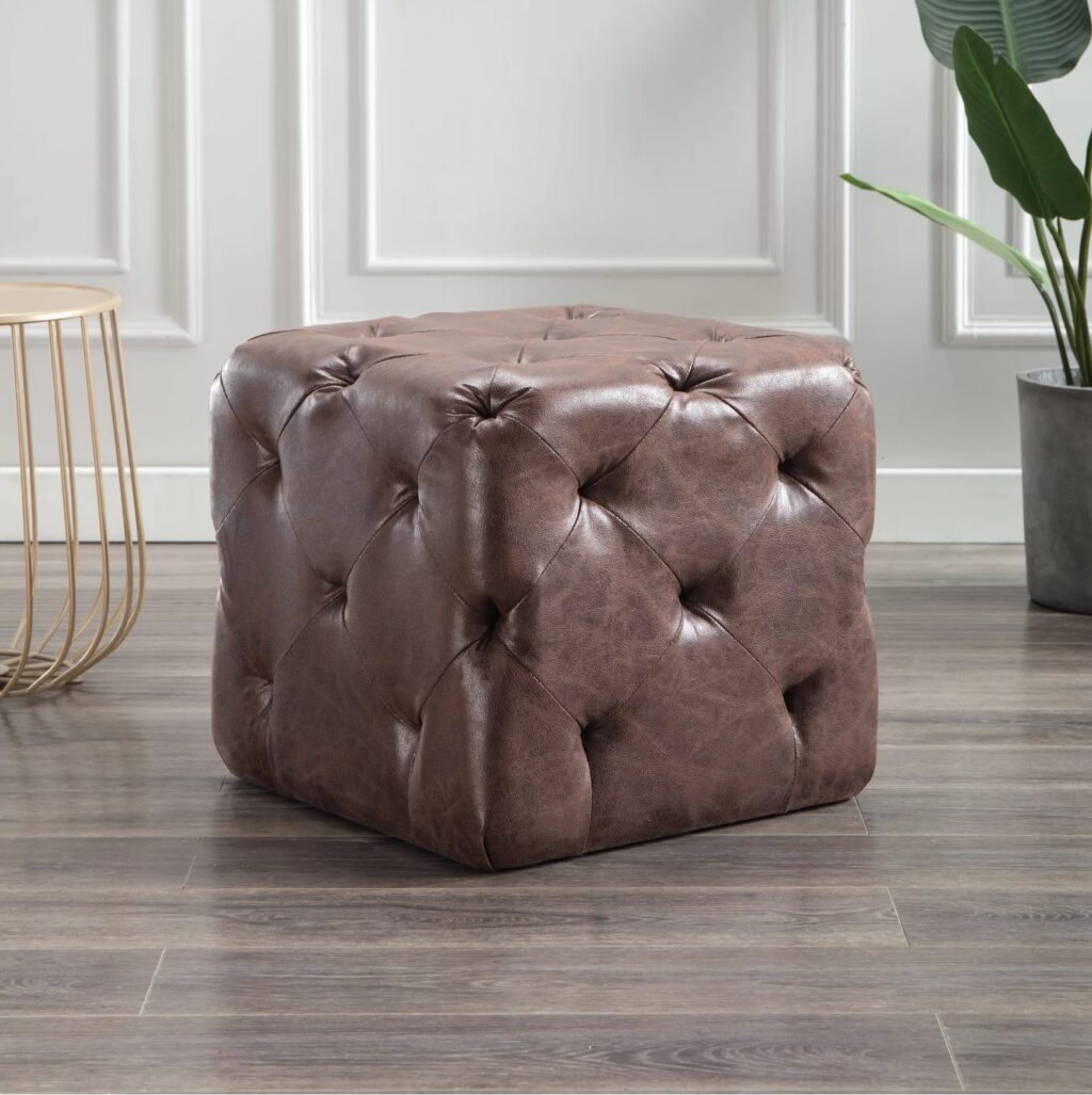 51 Leather & Faux Leather Ottomans with Designer Appeal