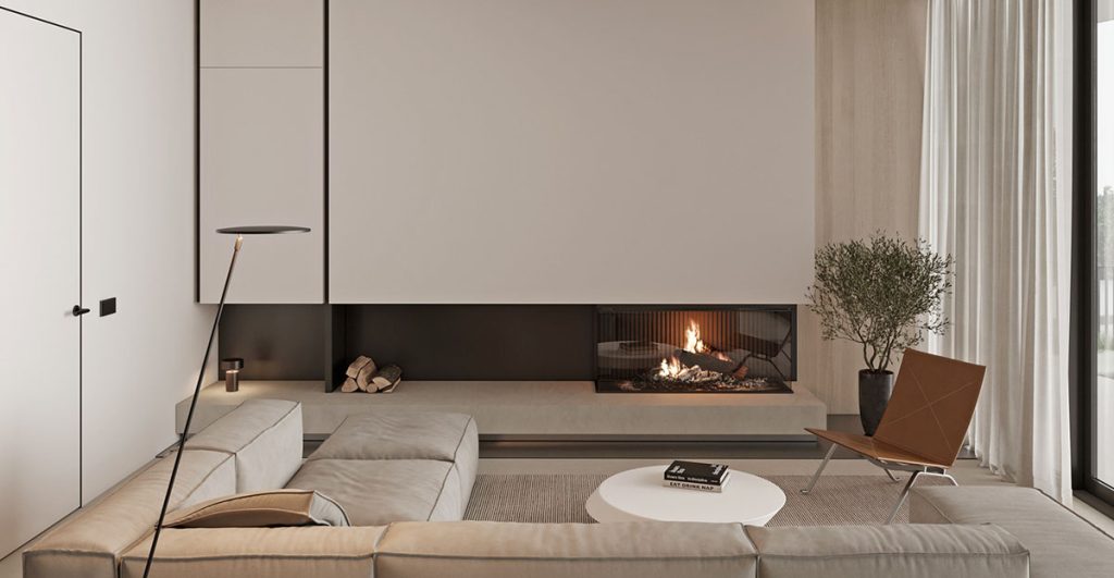 modern fireplace | Interior Design IdeasInterior Design Ideas.