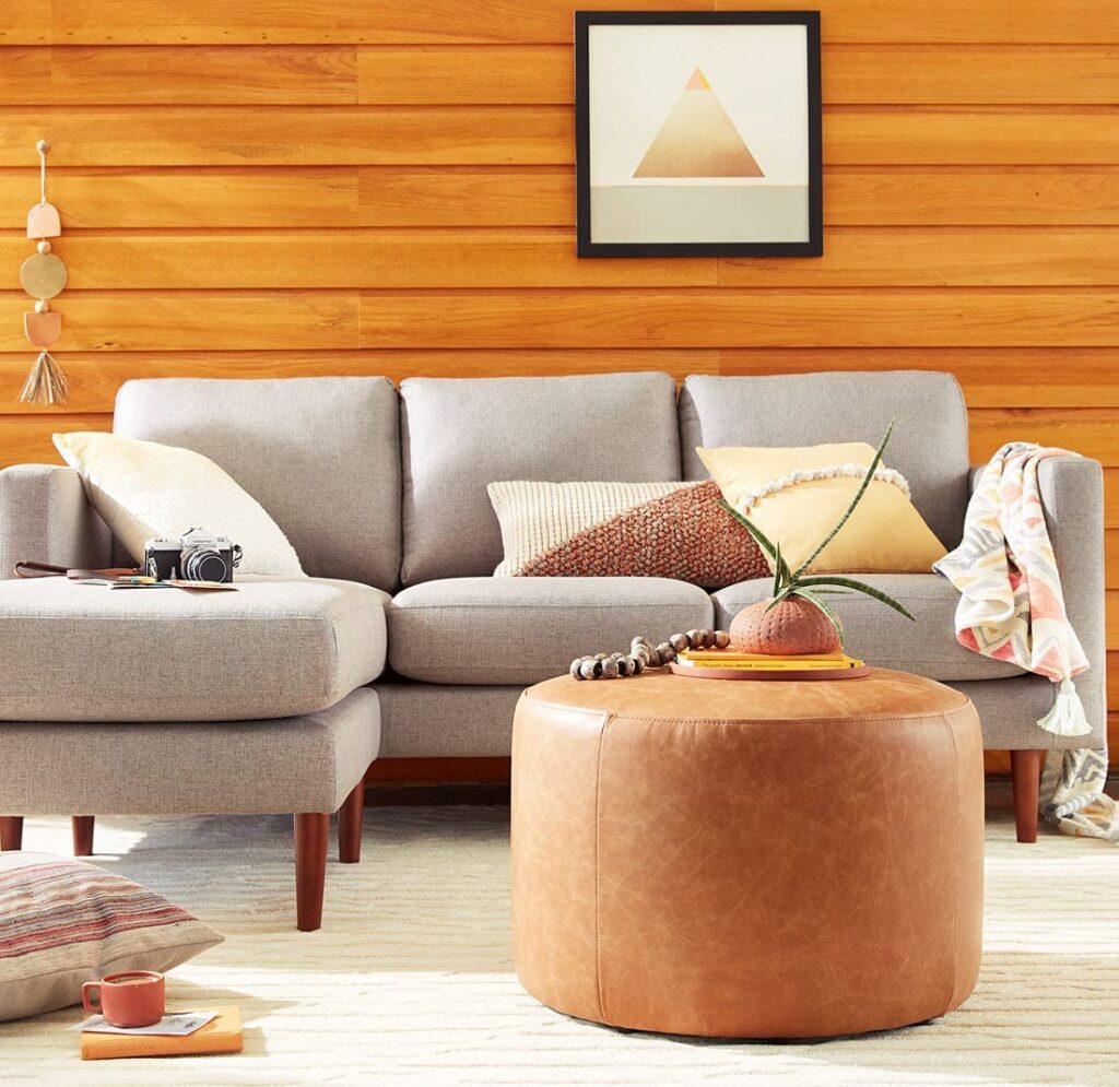 51 Leather & Faux Leather Ottomans with Designer Appeal