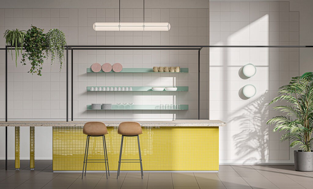 yellow kitchen island | Interior Design Ideas