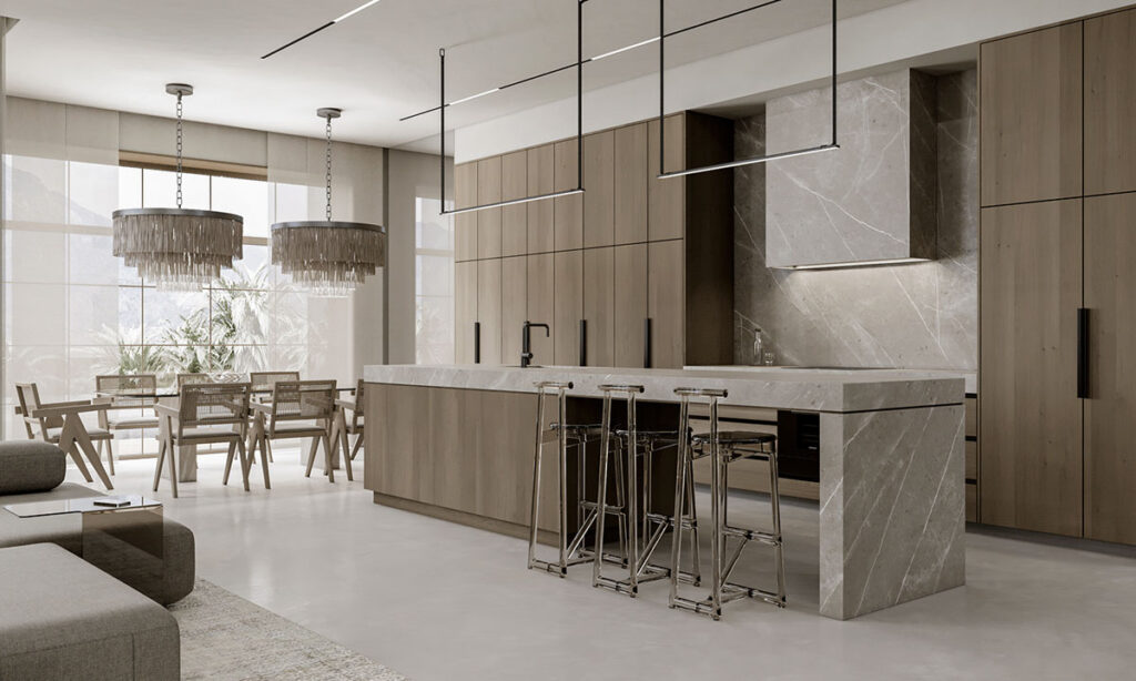 Showcasing Nature: A Modern Interior With a Staircase Terrarium