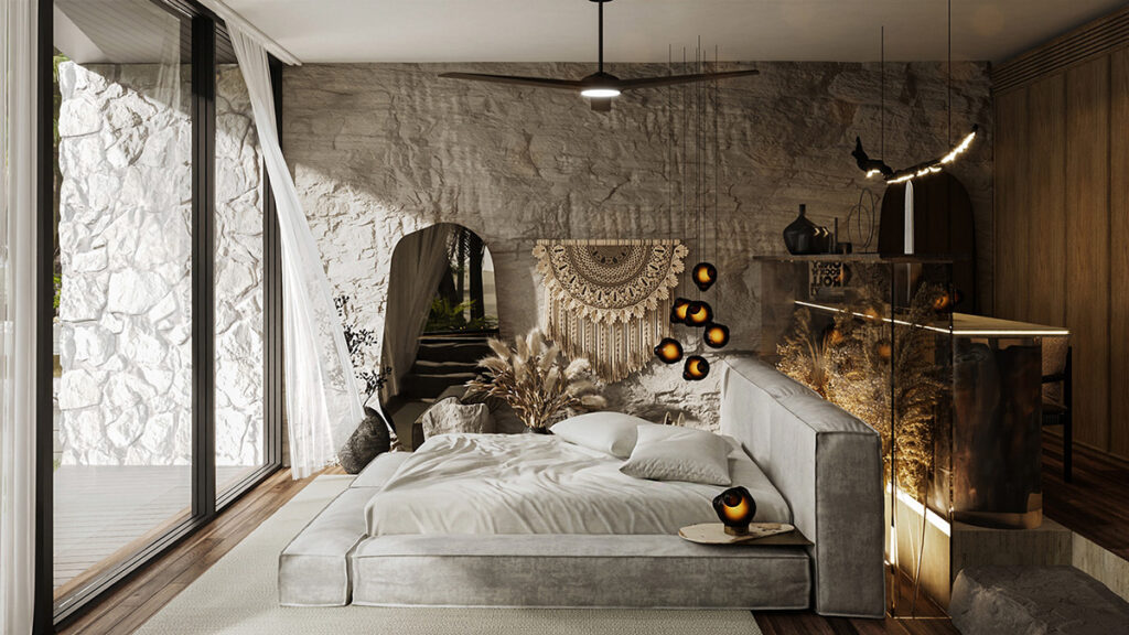 Exploring a High-End Home with Stone Decor Elements & Boho Magic