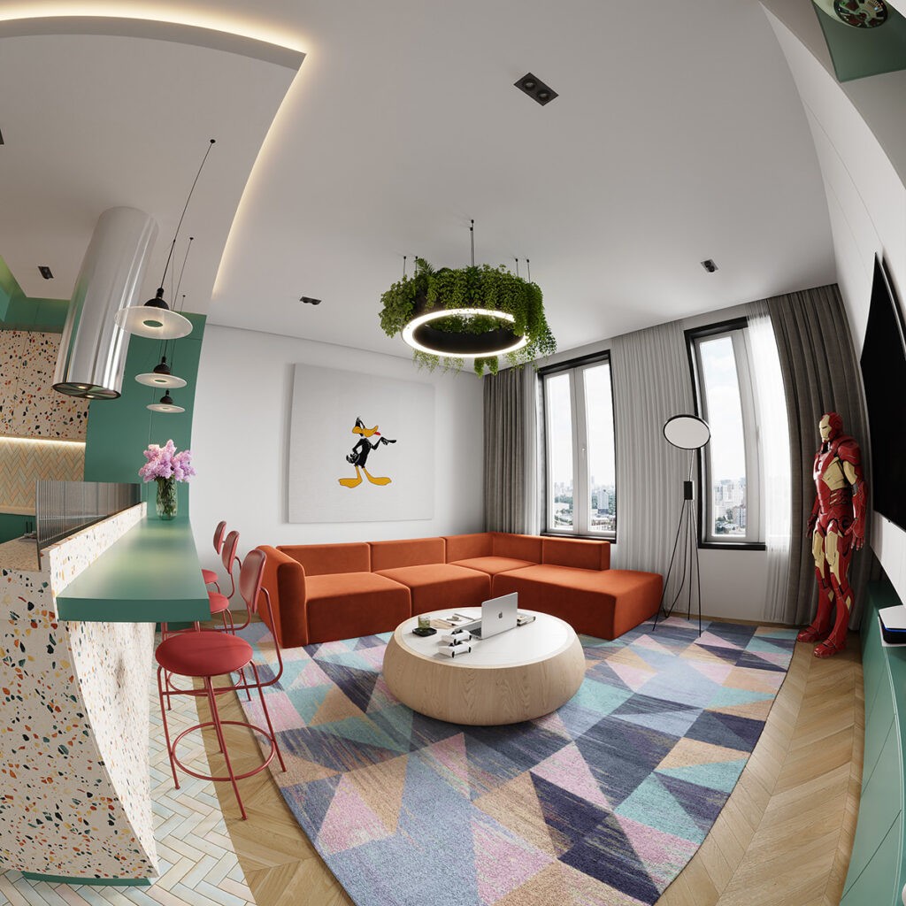 Colorful Modern Home Interiors That Radiate Joy