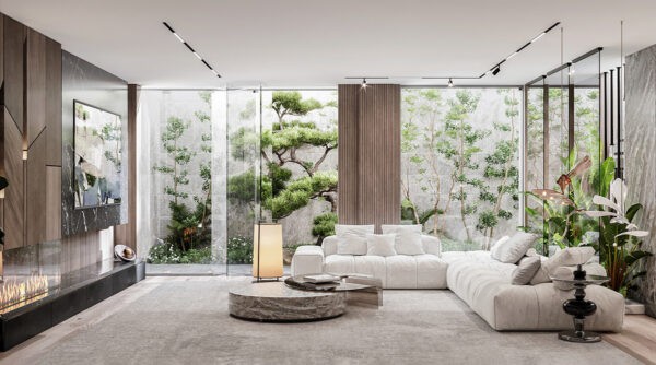 Grand Home Interiors With Powerful Neutral Decor Schemes