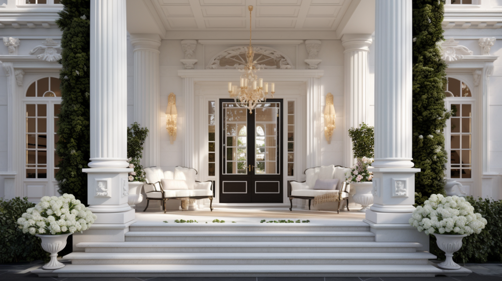 neoclassical front porch | Interior Design Ideas