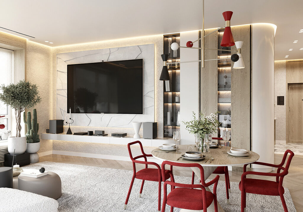 Powerful Neutral Interiors With Invigorating Accents