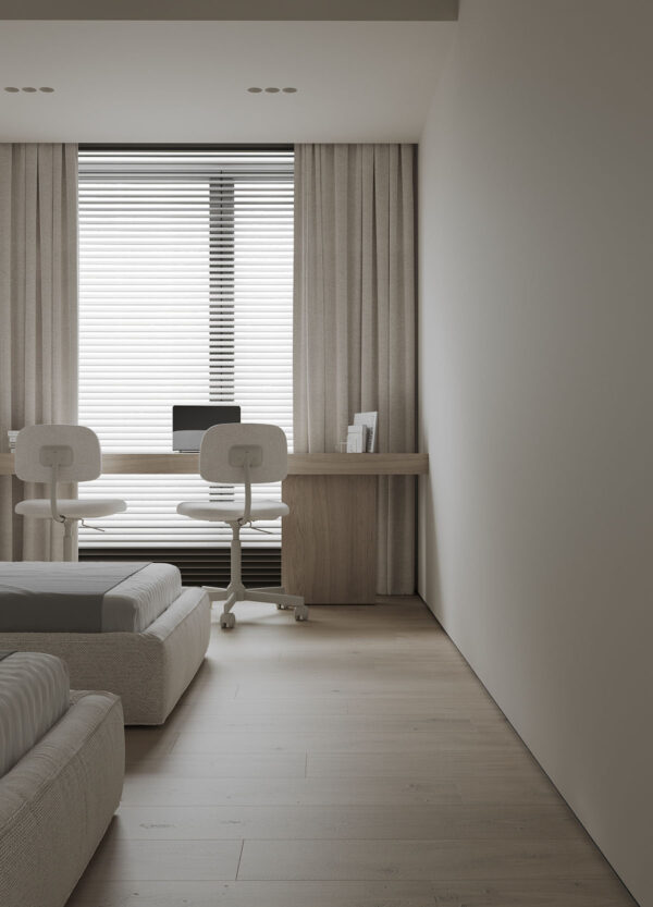 A Chic Family Home Interior In Pale Earth Tones