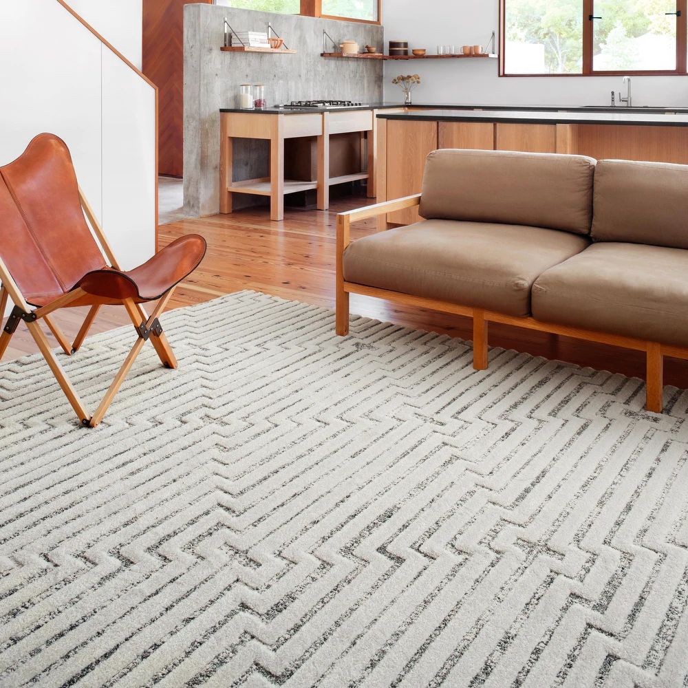 Alexander Home Vail Mid century Modern Triangle Stripe Area Rug ...