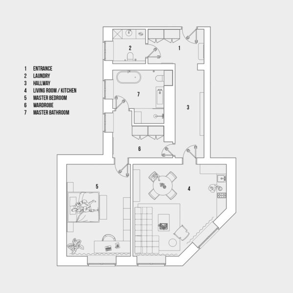 Style in Small Doses: 2 Modern Interiors Under 100 Sqm With Layouts