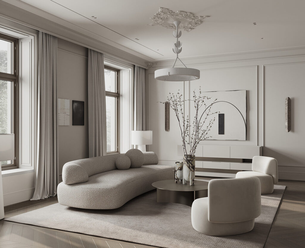 Combining Curves and Neoclassical Elegance