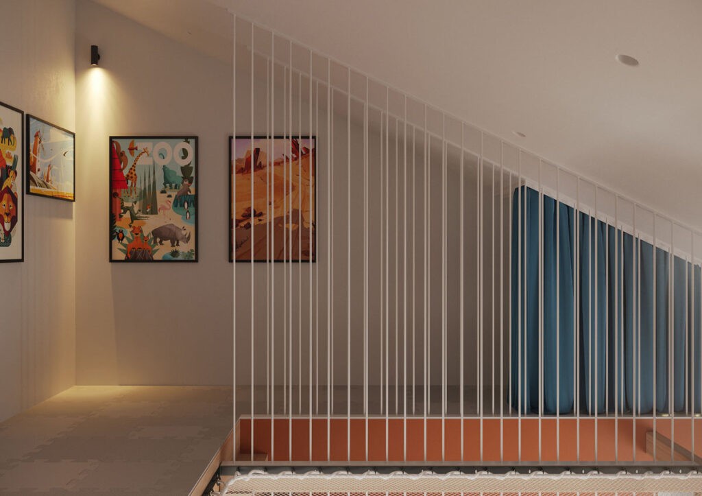 Eclectic Interior With Homely Red, Blue, and Yellow Decor