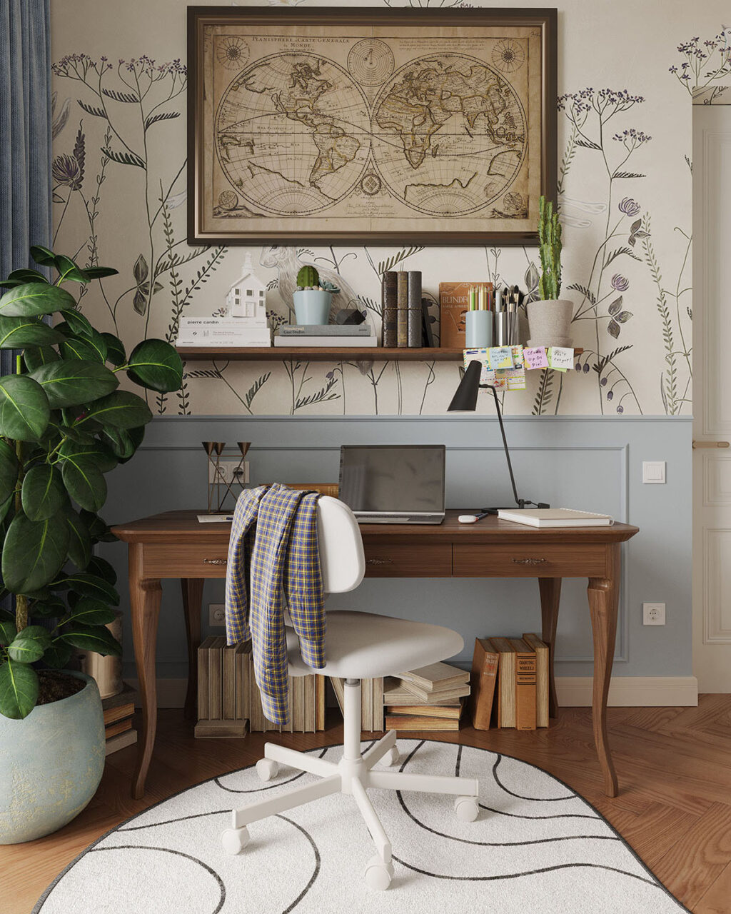 Eclectic Interior With Homely Red, Blue, and Yellow Decor