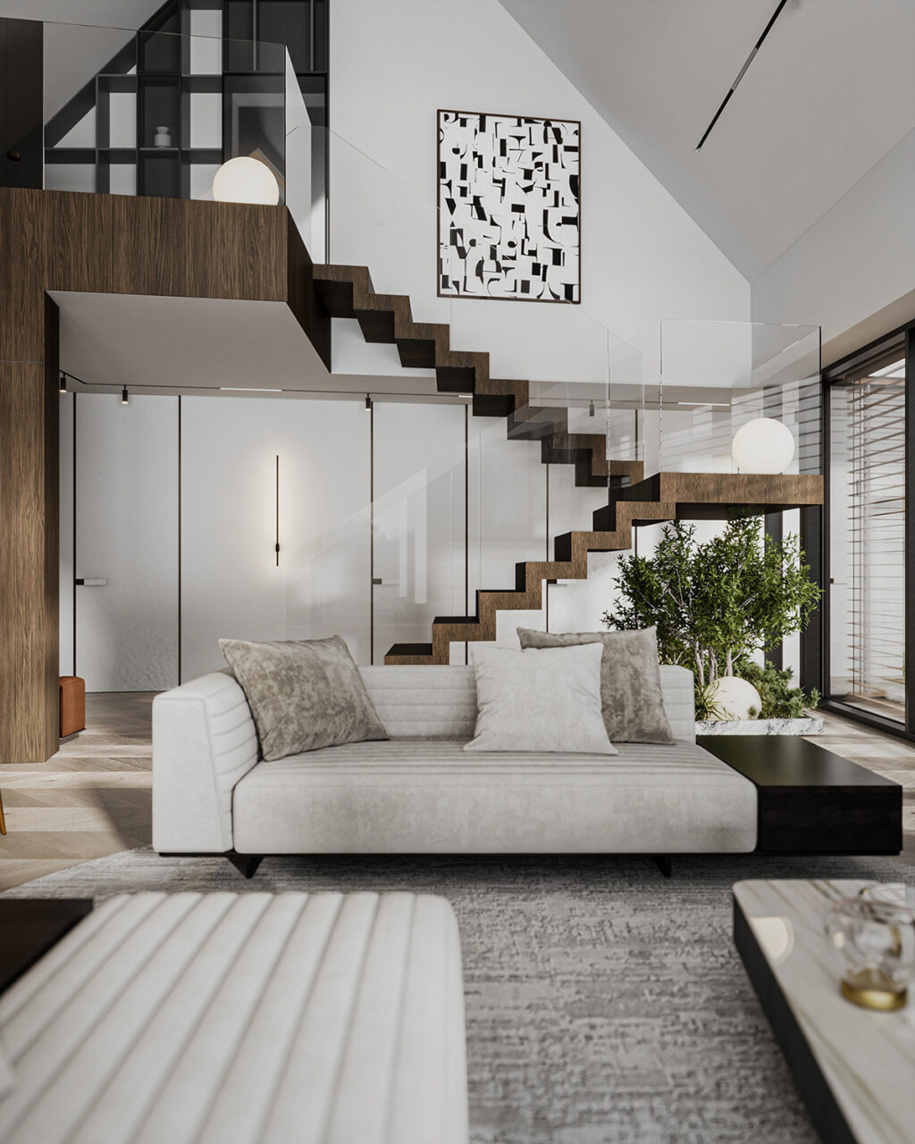 open plan staircase | Interior Design Ideas