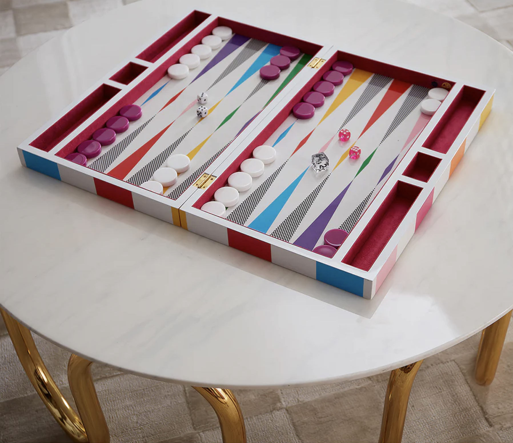 Checkerboard Backgammon Set | Interior Design Ideas