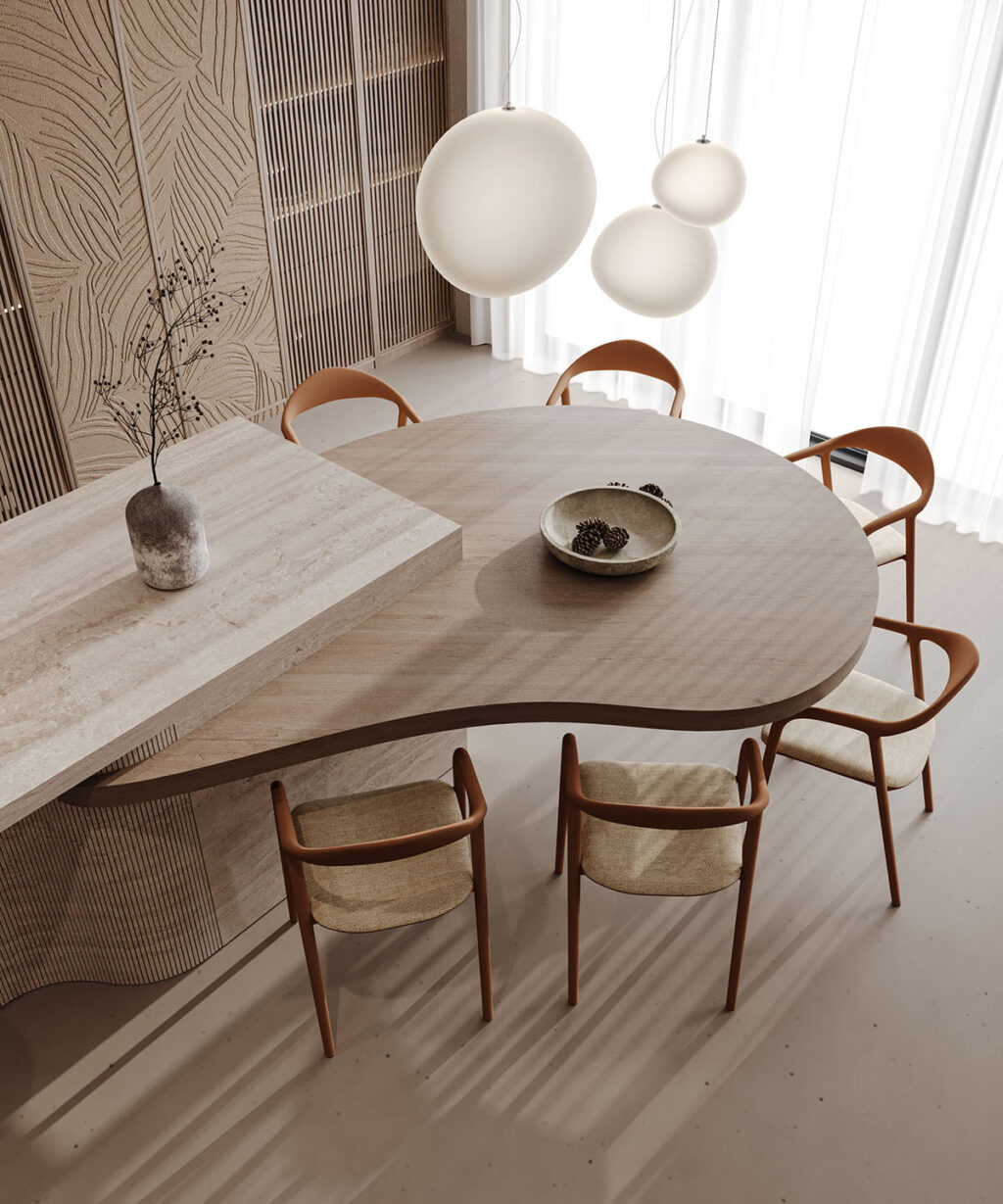 freeform dining table | Interior Design Ideas