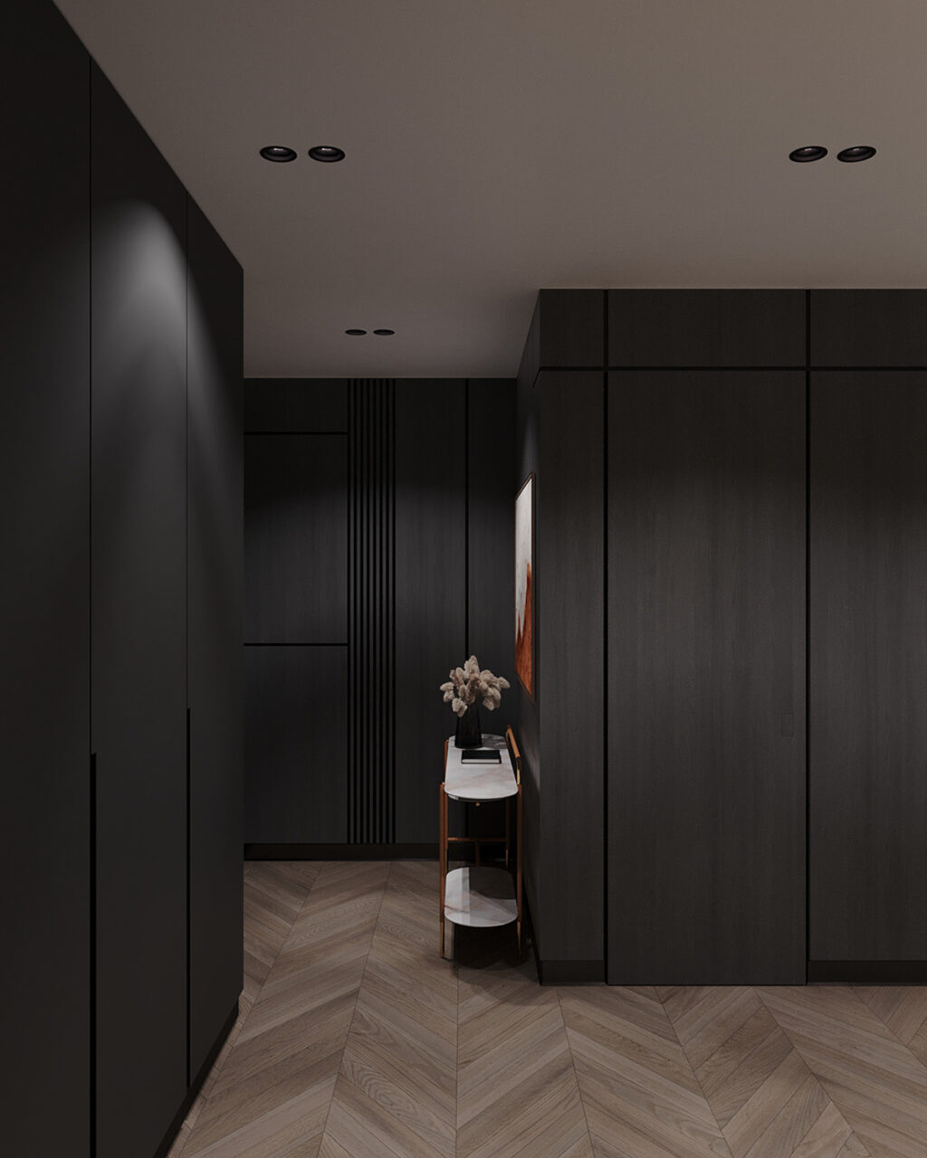 Statement Lighting: The Daring Play of Light in a Monochromatic Home