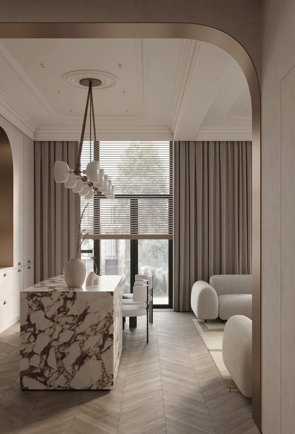 Neutral Palette, Marble Details: Crafting Contemporary Classics