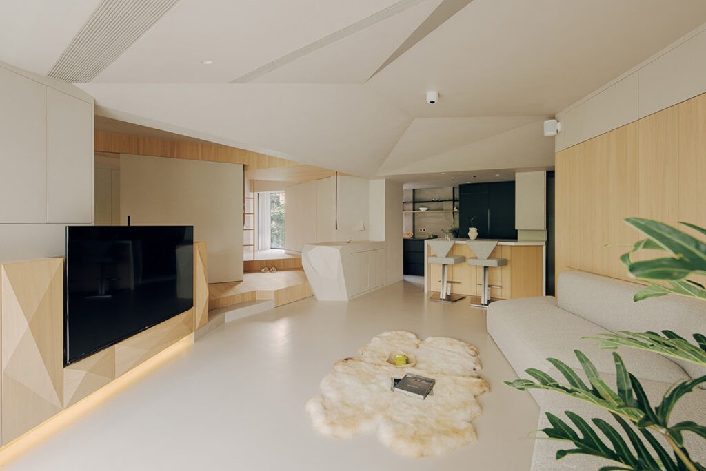 Sleek Angles, Soothing Textures: A Geometric Approach to Urban Home Design