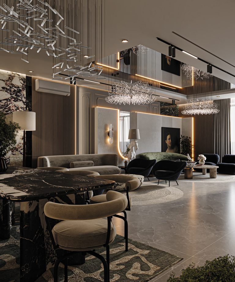 The Art of Arrival: A Tour of an Exquisite Home Reception AreaInterior ...