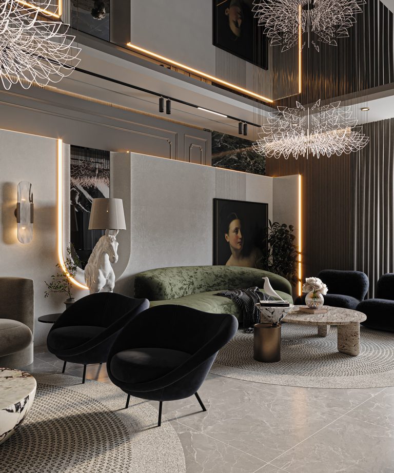 The Art of Arrival: A Tour of an Exquisite Home Reception AreaInterior ...