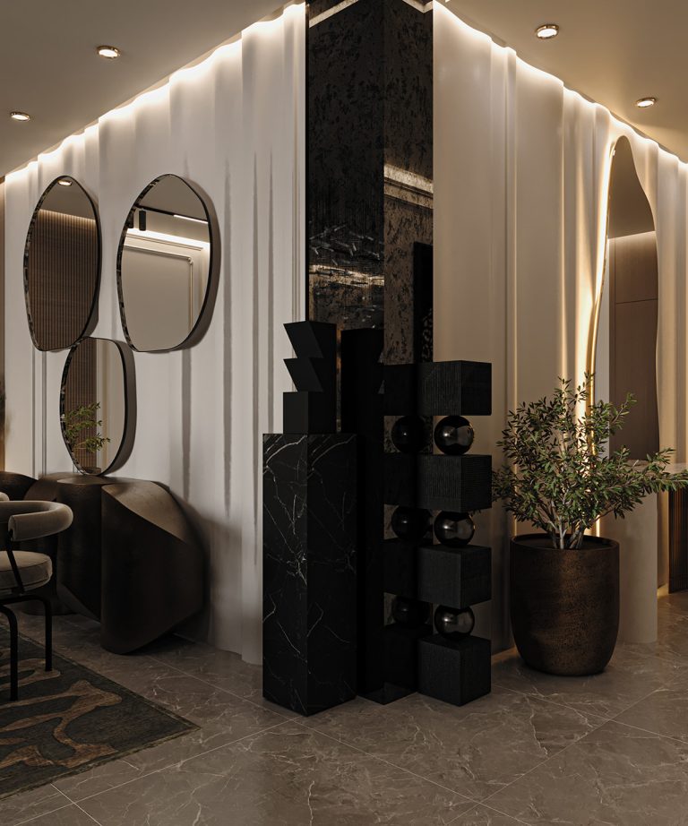 The Art of Arrival: A Tour of an Exquisite Home Reception AreaInterior ...