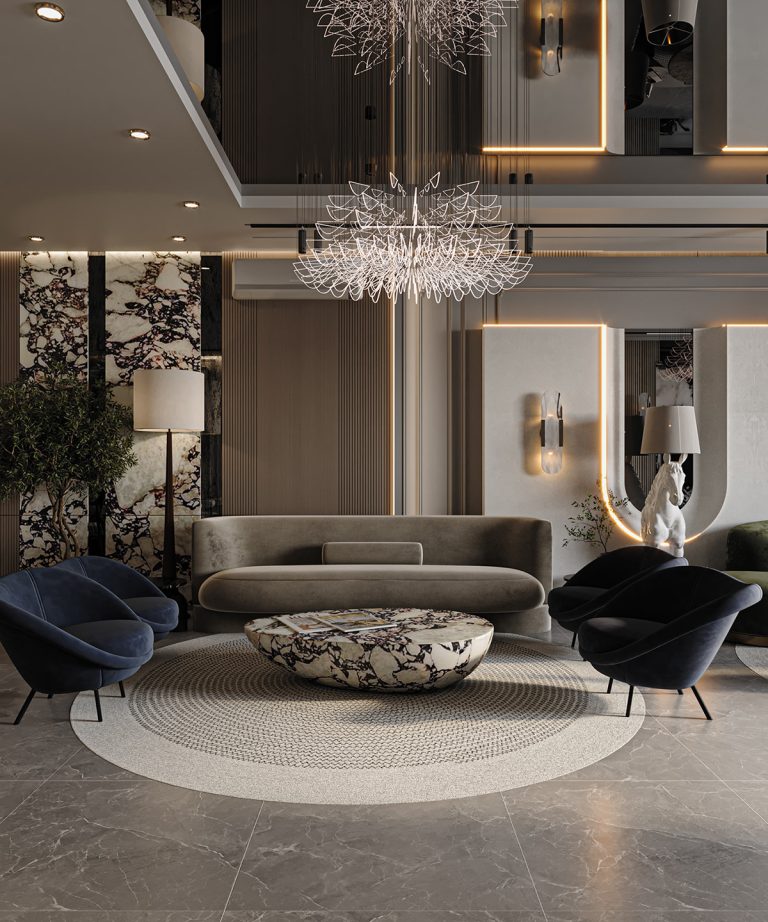 The Art of Arrival: A Tour of an Exquisite Home Reception AreaInterior ...