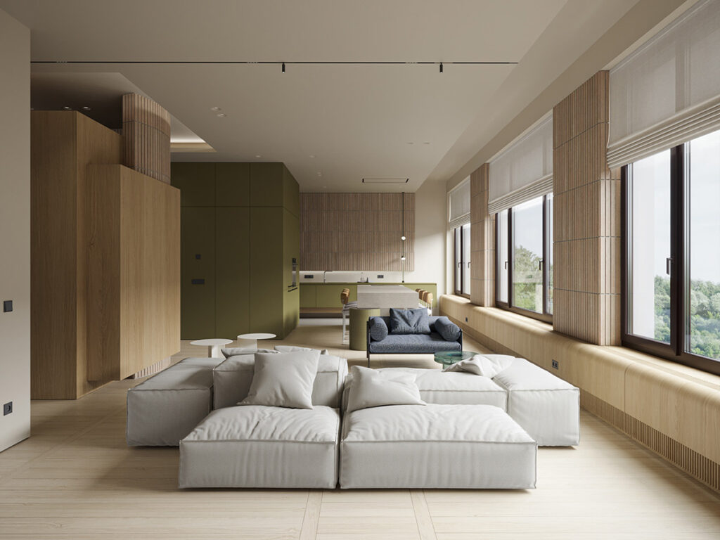 How To Design A Modern Interior With Olive, Ochre, And Oak