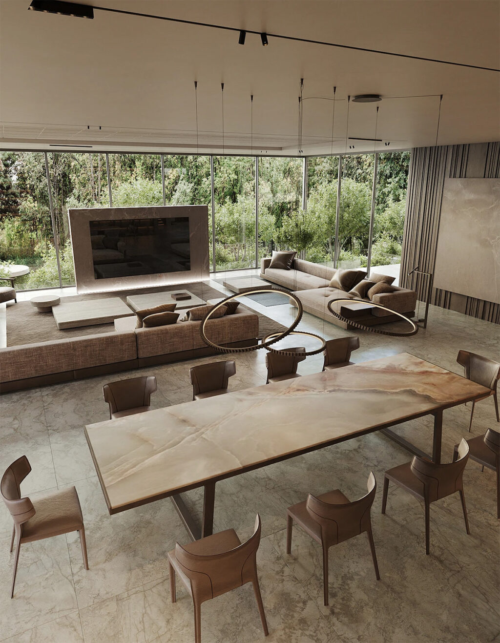 Marble, Oak, and Openness: A Modern Home’s Ode to Nature