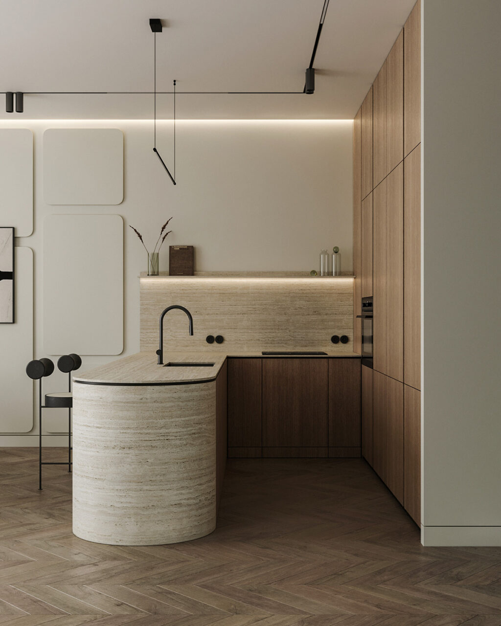 Interior Design That Harmonizes Modernity with Warmth and Texture