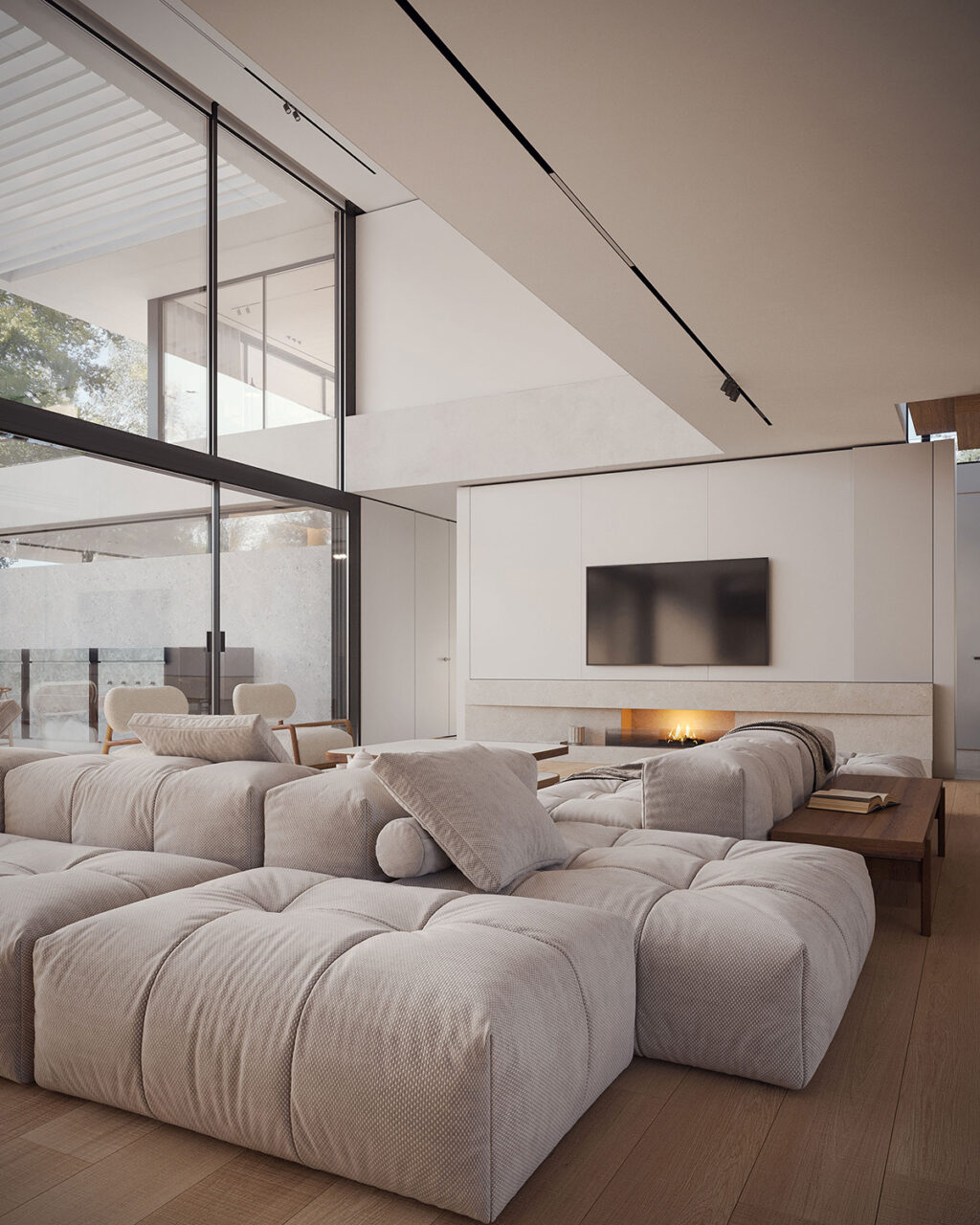 Explore a Villa with Green Roofs and Seamless Indoor-Outdoor Living