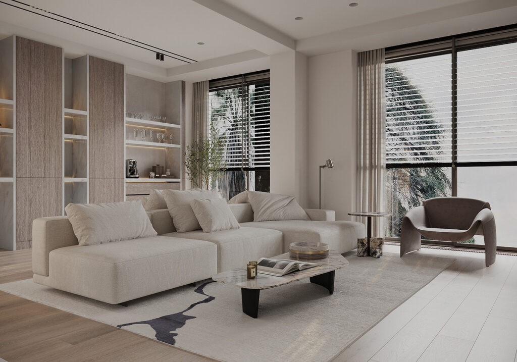 Calm Canvas: The Art of Decorating with Neutrals in a Contemporary Space