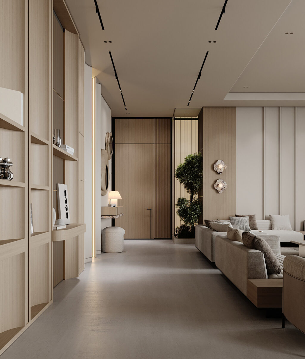A Swivel TV Anchors This Open Plan Luxury Home In Saudi Arabia
