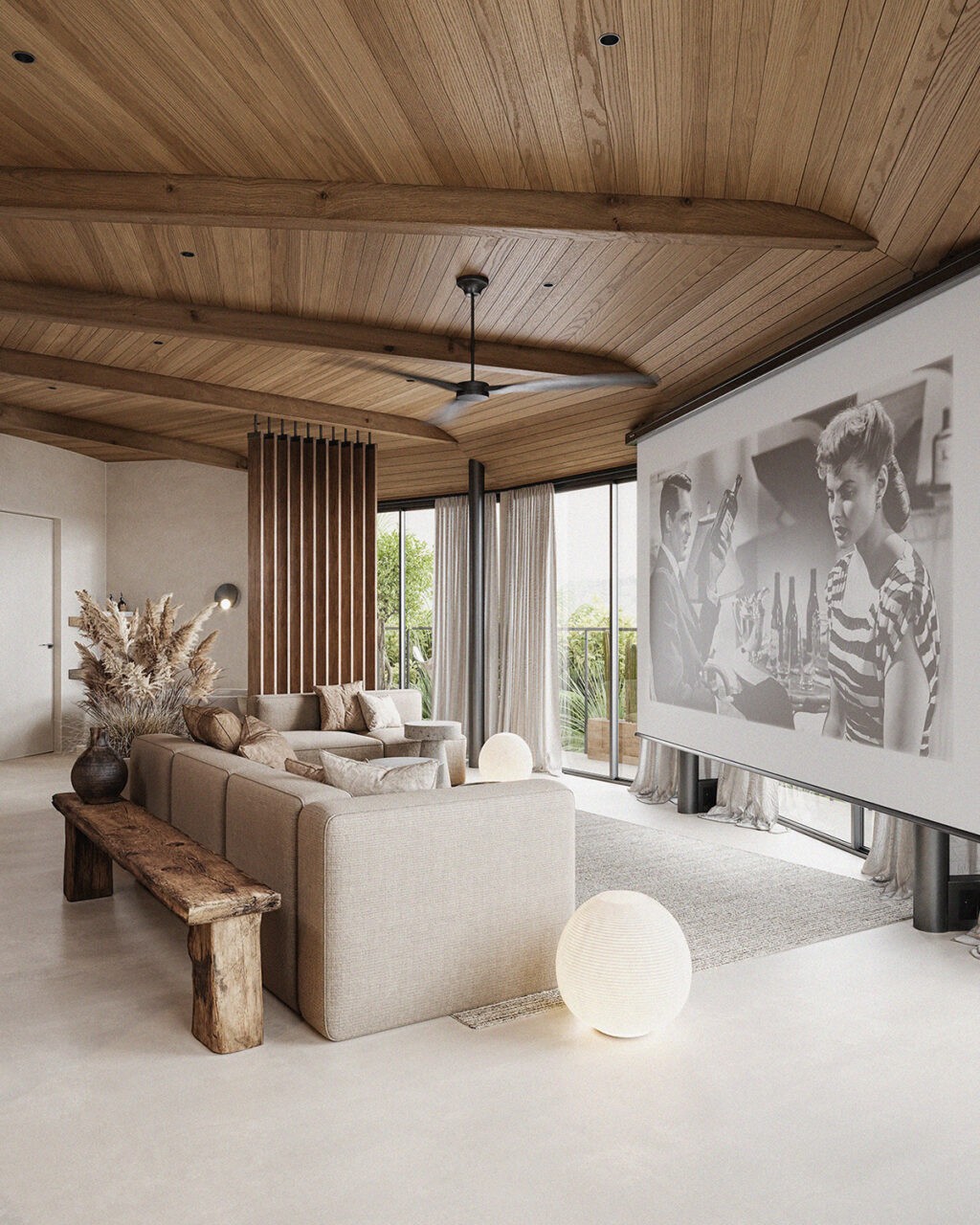 A Small Modern Rustic Studio with Wabi-Sabi Charm