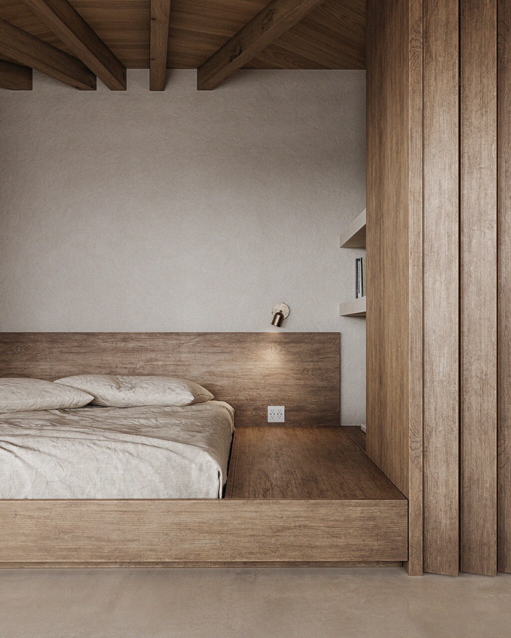 A Small Modern Rustic Studio with Wabi-Sabi Charm