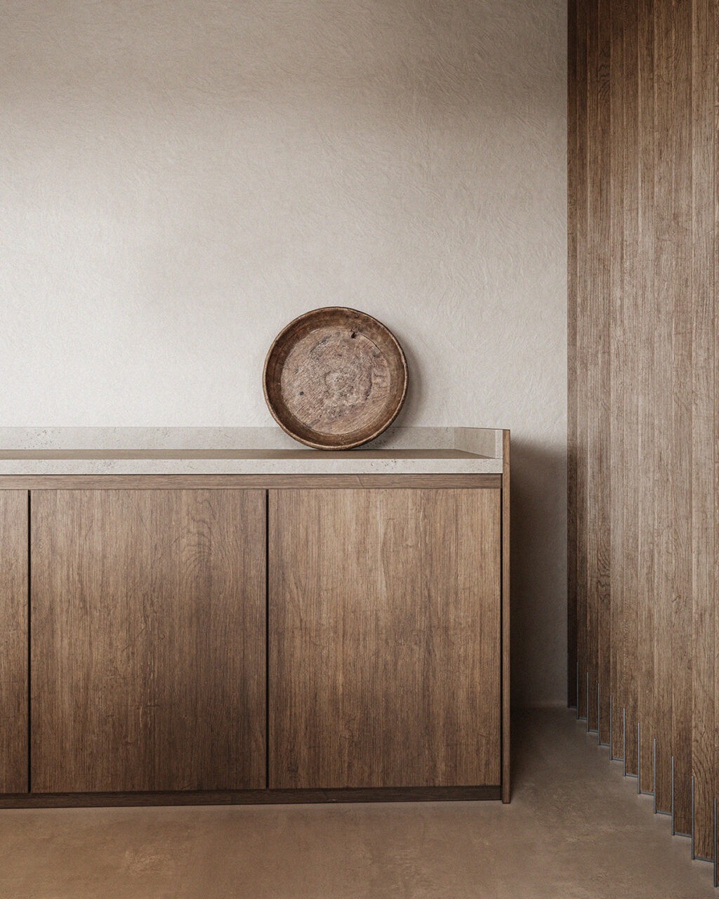 A Small Modern Rustic Studio with Wabi-Sabi Charm