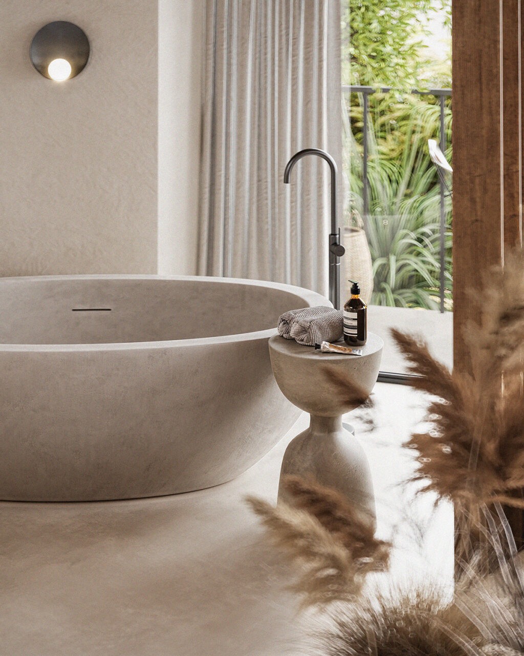 A Small Modern Rustic Studio with Wabi-Sabi Charm